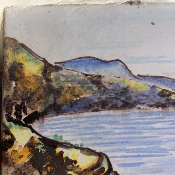 Hand Crafted | Art | Vintage Scenic Ceramic Tile 6x6 Hand Painted Wall ...